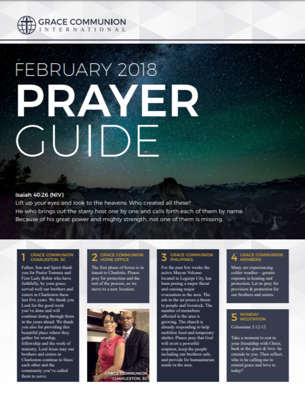 February Prayer Guide | Grace Communion International Resources