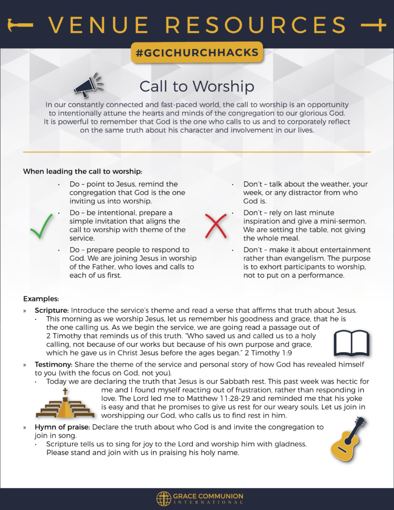 Venue Resources: January 2020 Call to Worship | Grace Communion ...